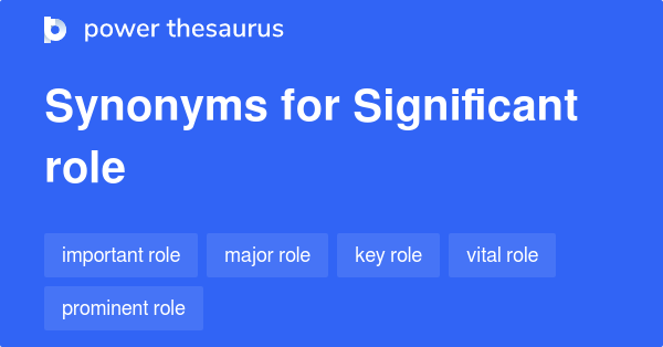 SIGNIFICANT ROLE Synonyms: 545 Similar Words & Phrases