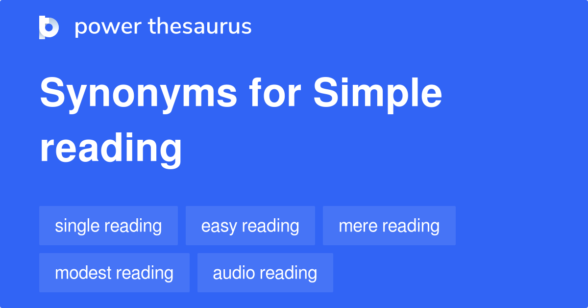 15 SIMPLE READING Synonyms