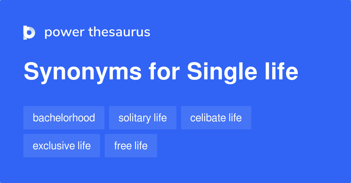 SINGLE LIFE Synonyms: 75 Similar Words & Phrases