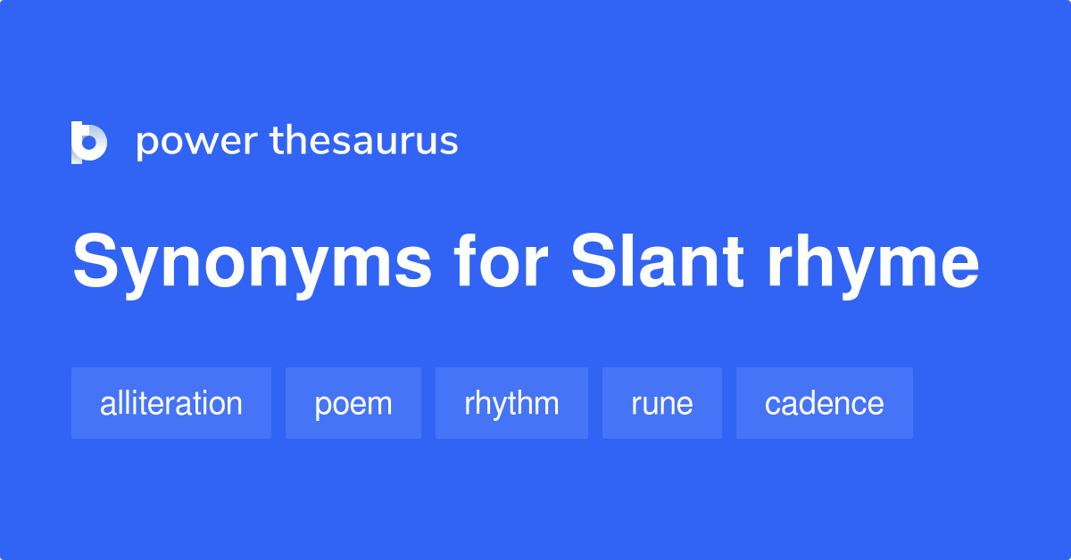 Examples Of Slant Rhyme