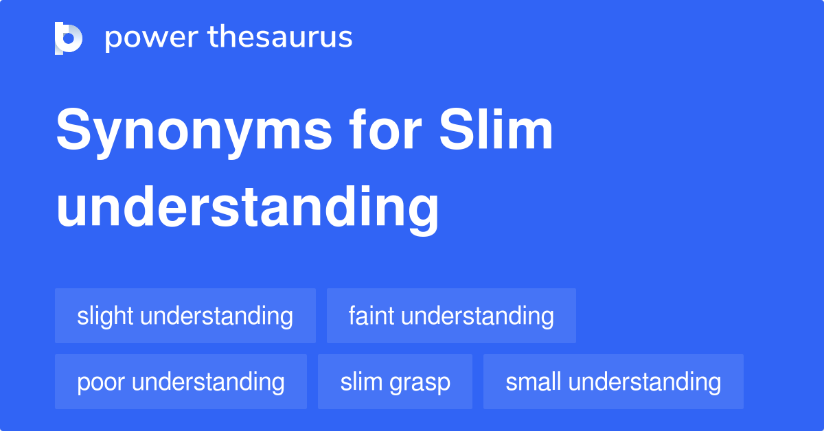 Slim Understanding synonyms - 10 Words and Phrases for Slim Understanding