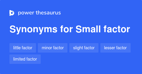 SMALL FACTOR Synonyms: 17 Similar Phrases