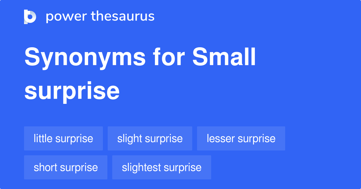 SMALL SURPRISE Synonyms: 21 Similar Phrases