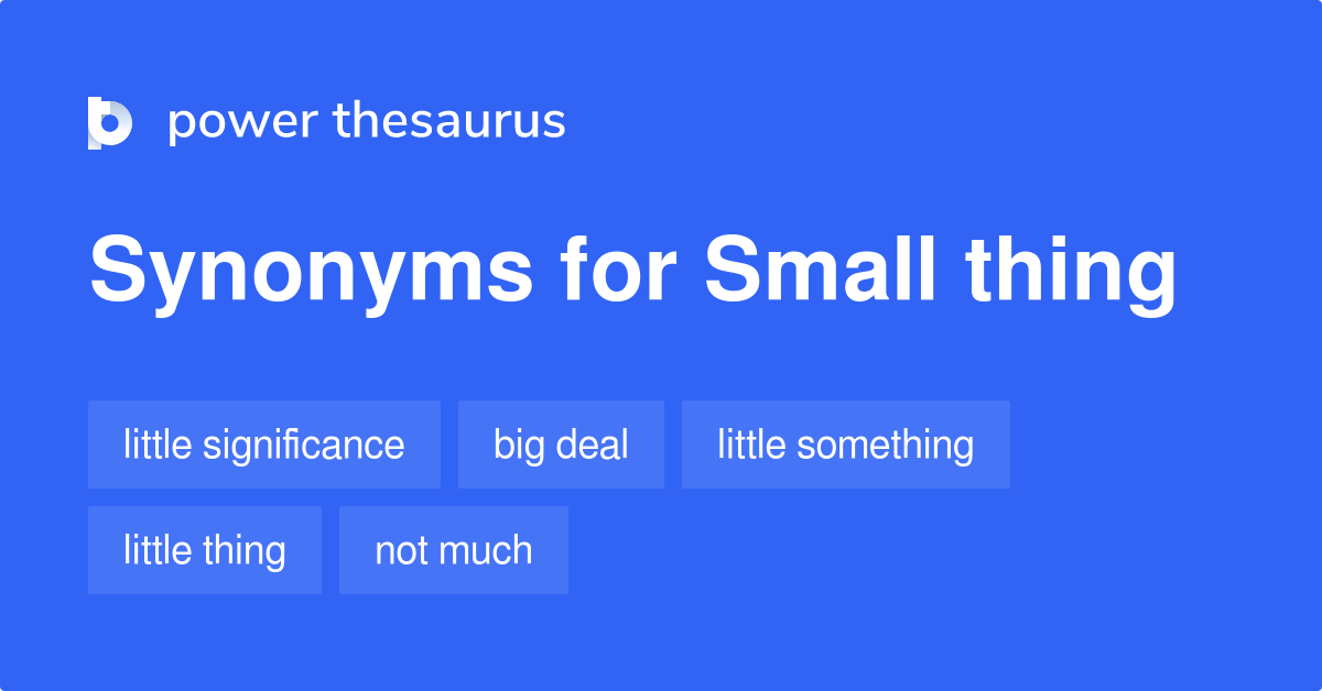 SMALL THING Synonyms: 116 Similar Words & Phrases