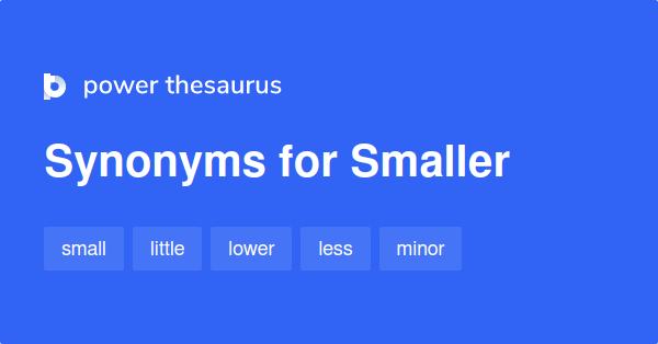 SMALLER Synonyms: 1 213 Similar Words & Phrases