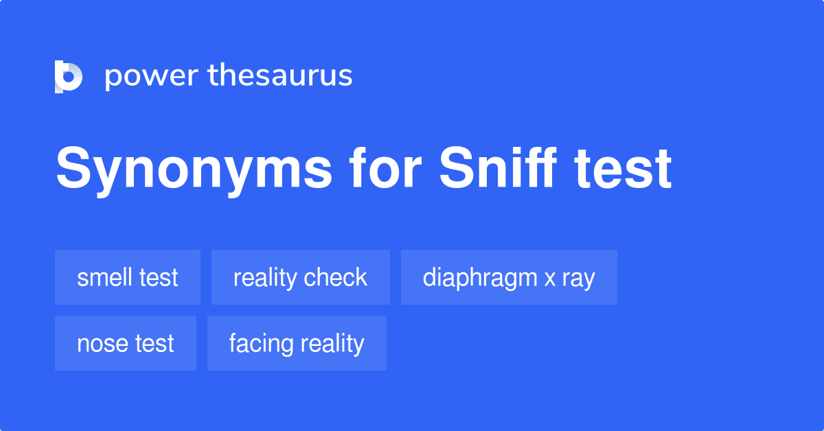 SNIFF TEST Synonyms: 73 Similar Words & Phrases