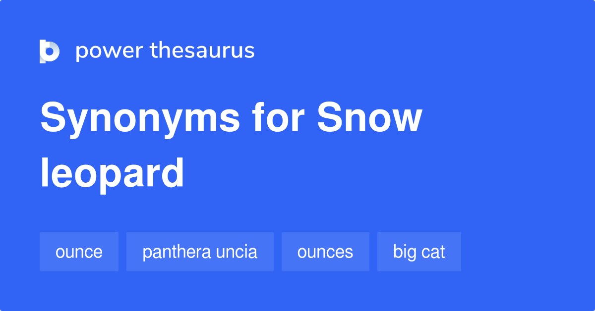 SNOW LEOPARD Synonyms: 118 Similar Words & Phrases