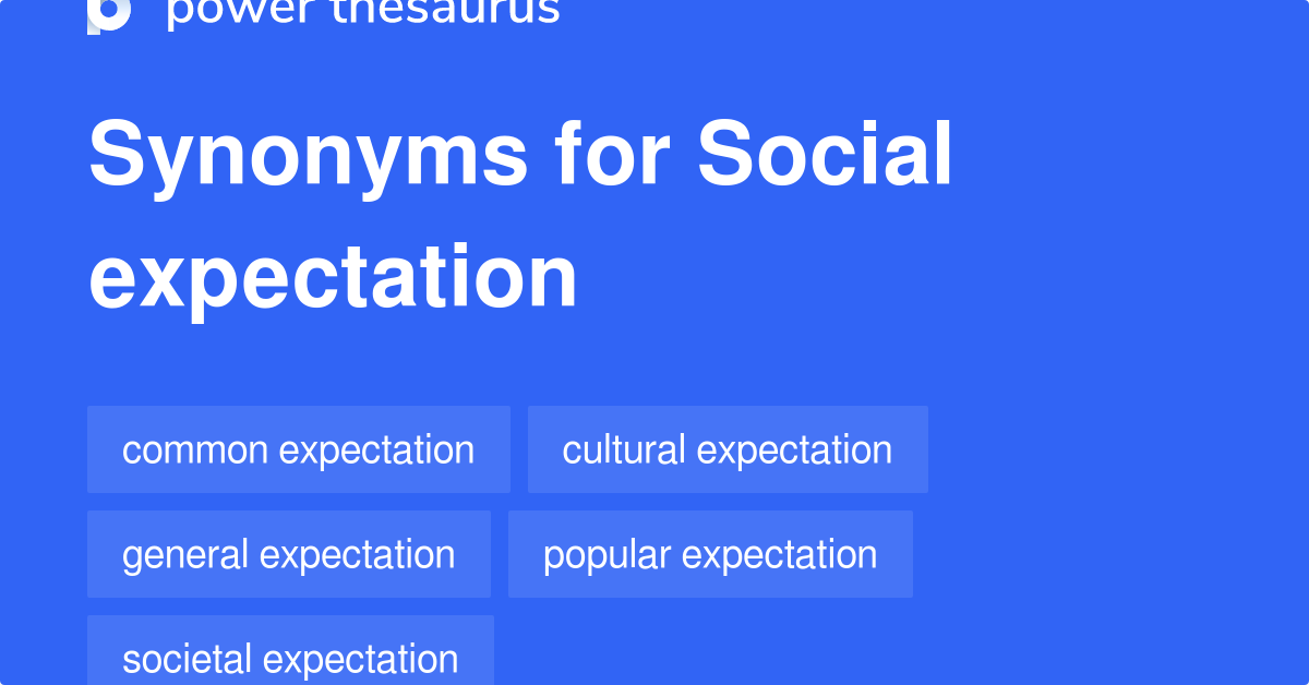 SOCIAL EXPECTATION Synonyms: 42 Similar Words & Phrases