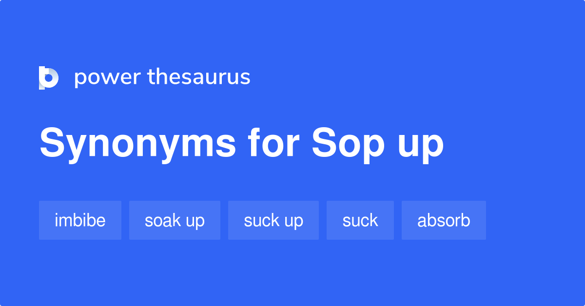 Sop Up synonyms - 156 Words and Phrases for Sop Up