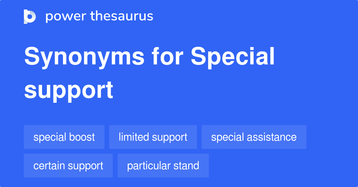 SPECIAL SUPPORT Synonyms: 40 Similar Phrases