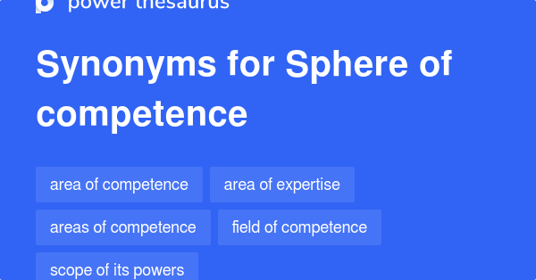 SPHERE OF COMPETENCE Synonyms: 66 Similar Words & Phrases