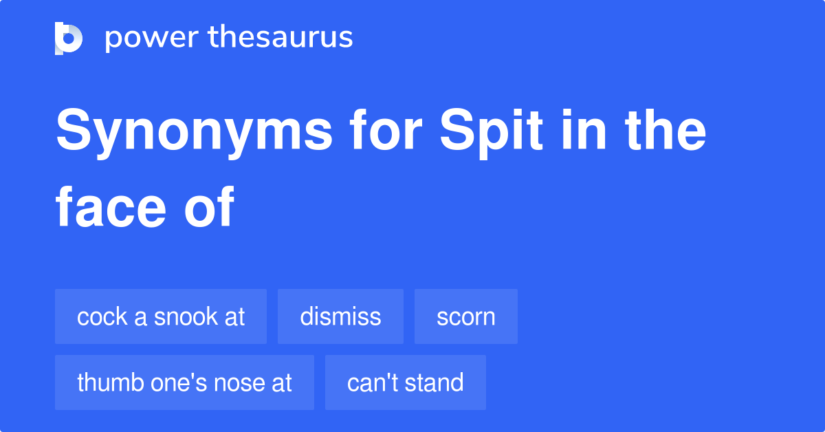 SPIT IN THE FACE OF Synonyms: 221 Similar Words & Phrases