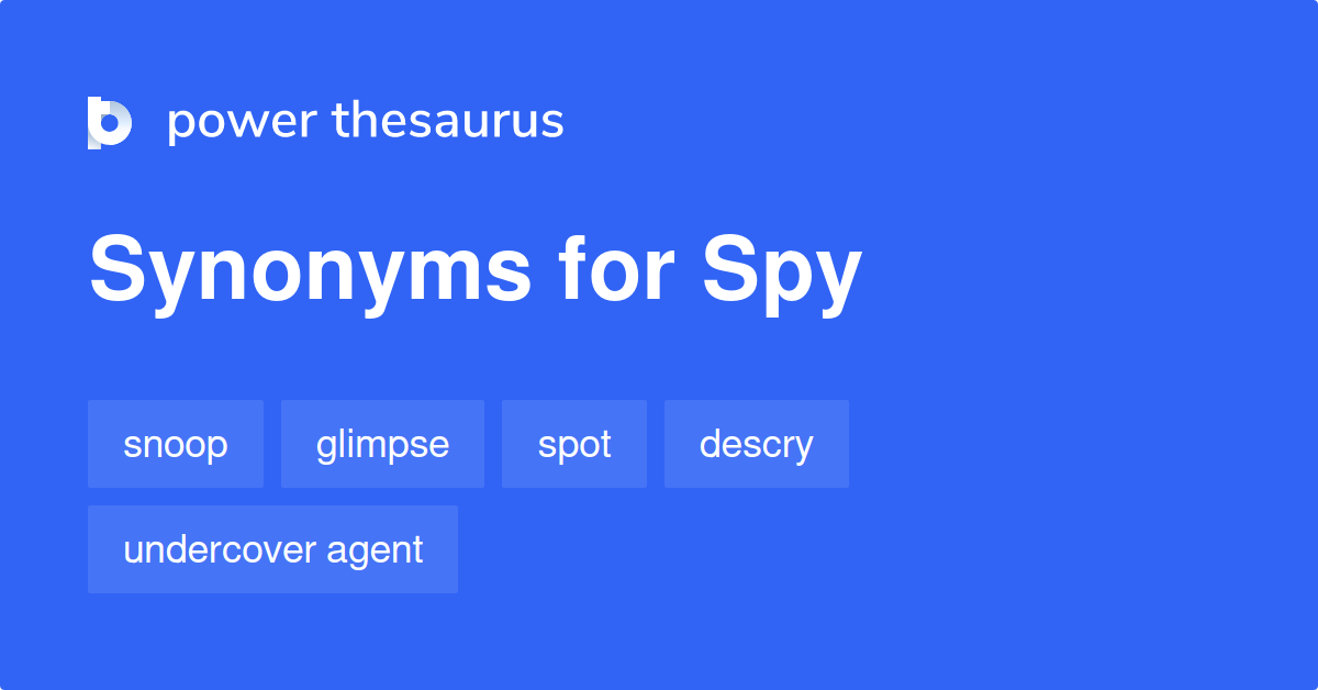 SPY Synonyms: 1 437 Similar Words & Phrases