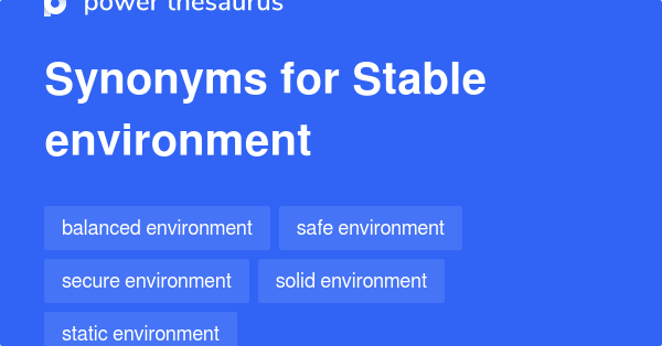 STABLE ENVIRONMENT Synonyms: 67 Similar Phrases
