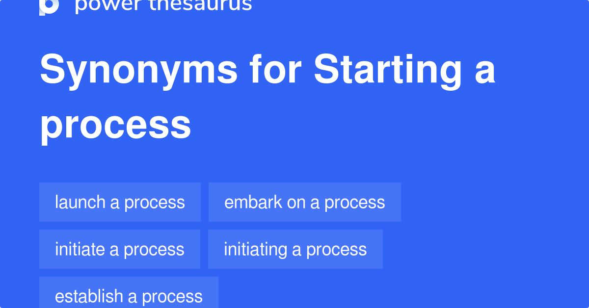 STARTING A PROCESS Synonyms: 86 Similar Words & Phrases
