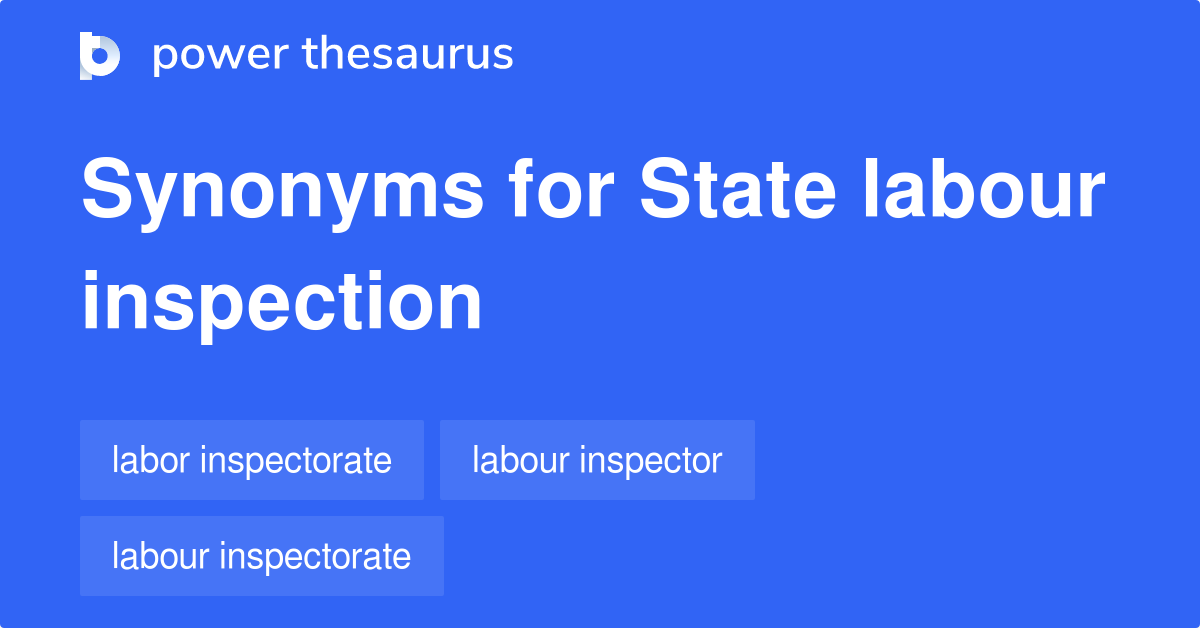 State Labour Inspection synonyms - 22 Words and Phrases for State ...