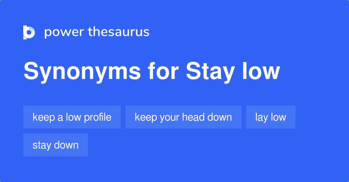 STAY LOW Synonyms: 77 Similar Words & Phrases