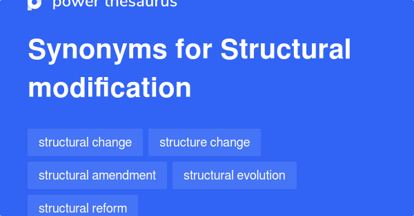Structural Modification synonyms - 63 Words and Phrases for Structural ...