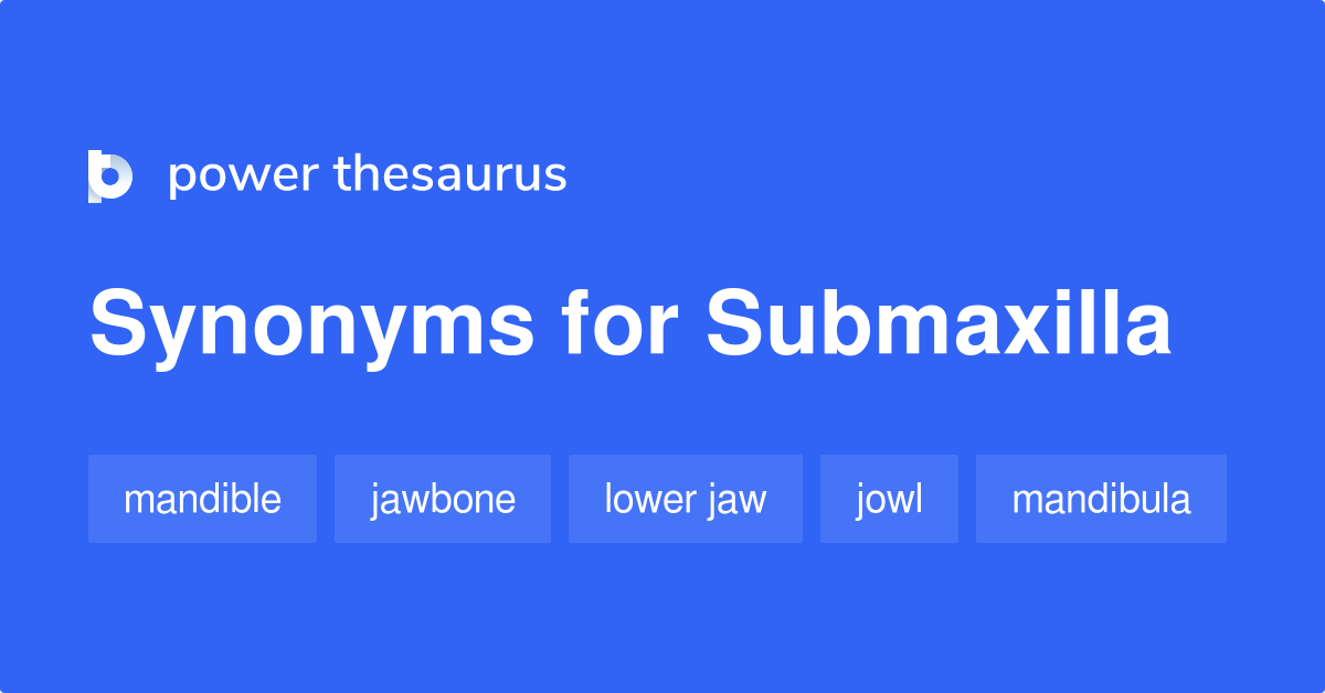 Submaxilla synonyms - 60 Words and Phrases for Submaxilla