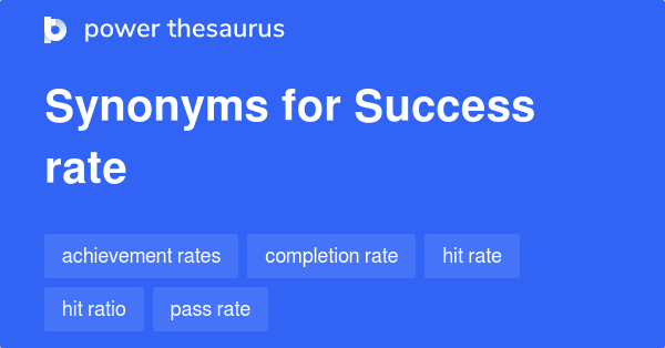 SUCCESS RATE Synonyms: 241 Similar Words & Phrases