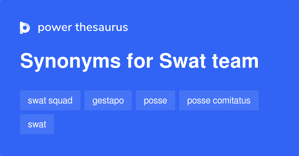 SWAT TEAM Synonyms: 106 Similar Words & Phrases