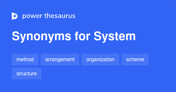 SYSTEM Synonyms: 2 411 Similar Words & Phrases