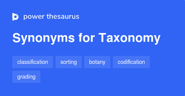 TAXONOMY Synonyms: 624 Similar Words & Phrases