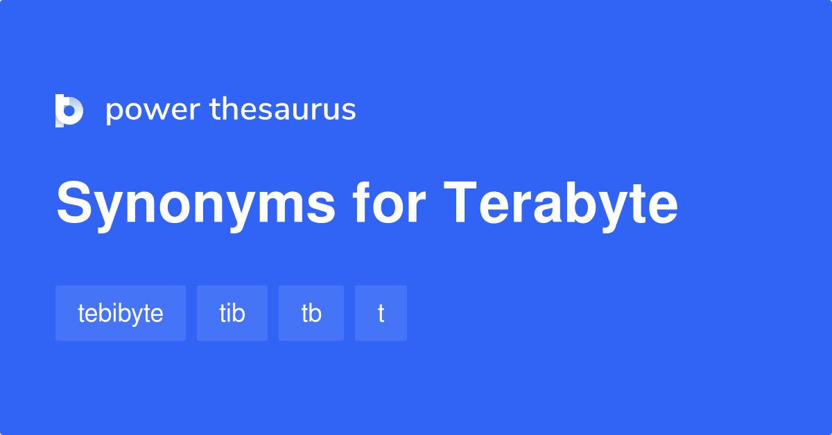 TERABYTE Synonyms: 66 Similar Words & Phrases