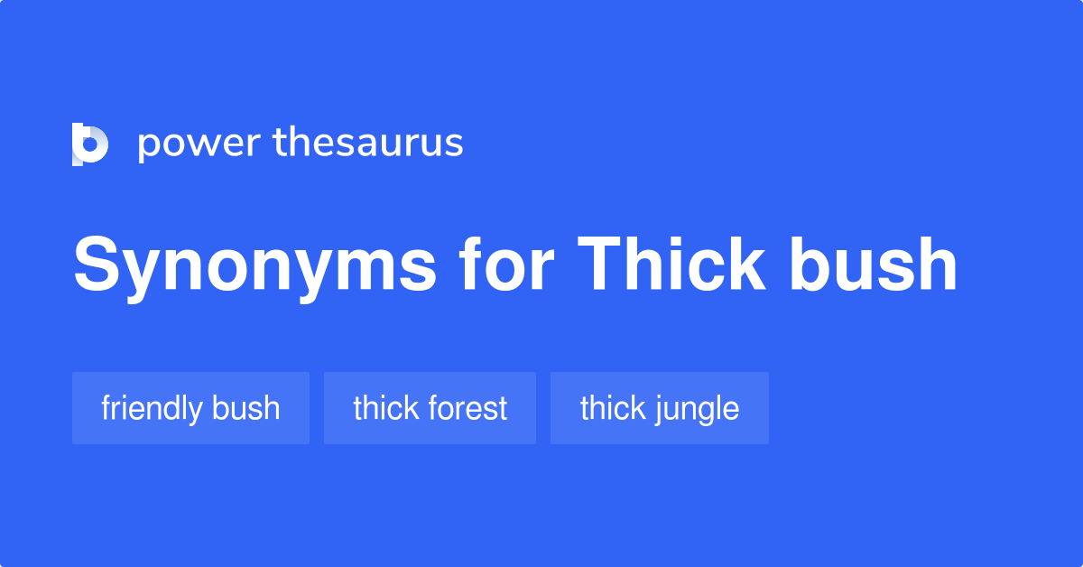 THICK BUSH Synonyms: 76 Similar Phrases