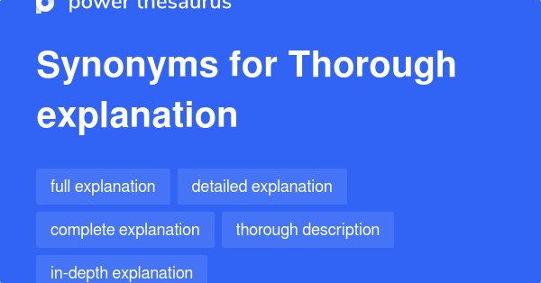 Thorough Synonym