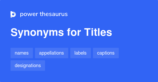 423 TITLES Synonyms