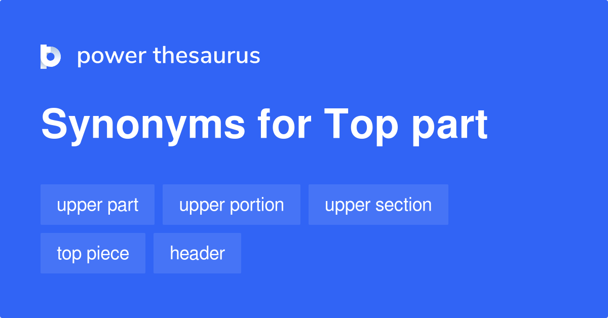 Top Part synonyms - 251 Words and Phrases for Top Part