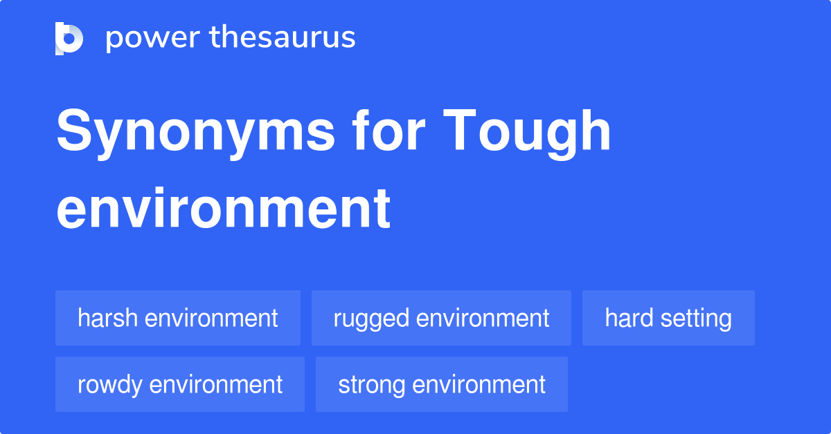 TOUGH ENVIRONMENT Synonyms: 50 Similar Phrases