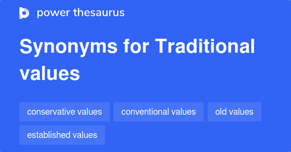 TRADITIONAL VALUES Synonyms: 646 Similar Words & Phrases