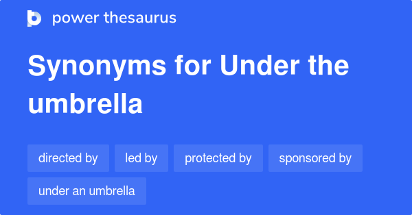 UNDER THE UMBRELLA Synonyms: 107 Similar Words & Phrases