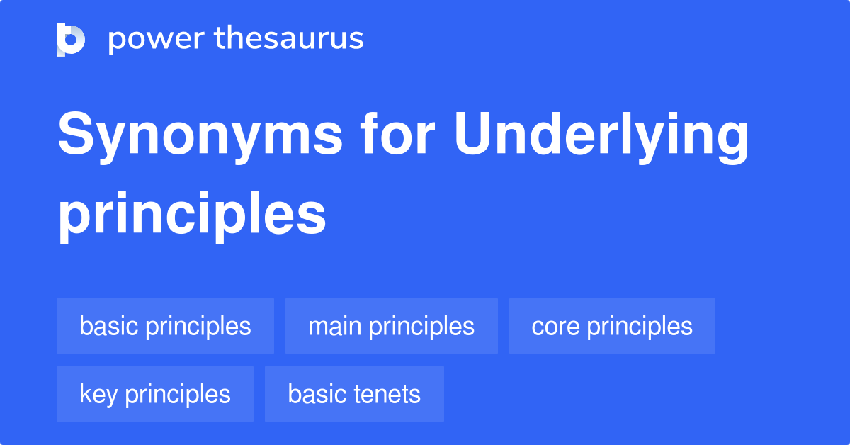 UNDERLYING PRINCIPLES Synonyms: 406 Similar Words & Phrases