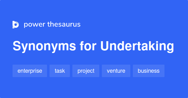 UNDERTAKING Synonyms: 2 371 Similar Words & Phrases