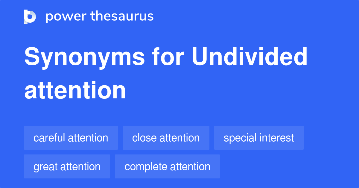 UNDIVIDED ATTENTION Synonyms: 481 Similar Words & Phrases