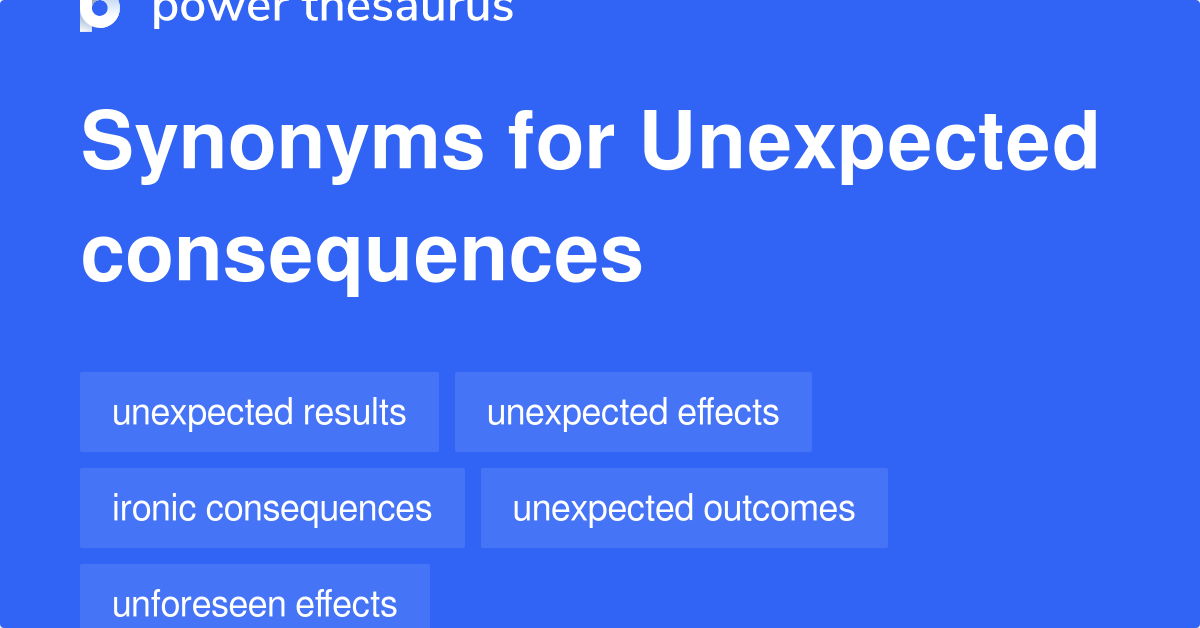 UNEXPECTED CONSEQUENCES Synonyms: 179 Similar Words & Phrases