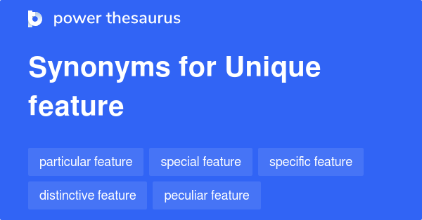 UNIQUE FEATURE Synonyms: 276 Similar Words & Phrases
