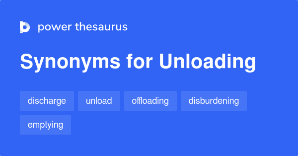 UNLOADING Synonyms: 577 Similar Words & Phrases