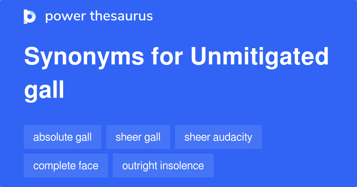 24 UNMITIGATED GALL Synonyms