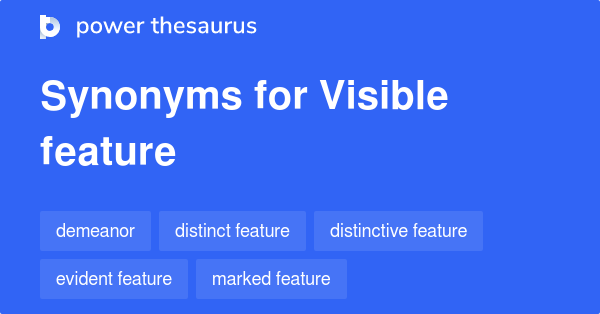 Visible Feature synonyms - 55 Words and Phrases for Visible Feature
