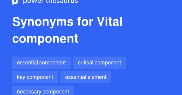 VITAL COMPONENT Synonyms: 447 Similar Words & Phrases