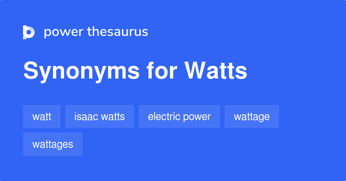 WATTS Synonyms: 87 Similar Words & Phrases