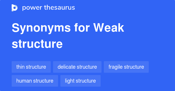 WEAK STRUCTURE Synonyms: 70 Similar Words & Phrases