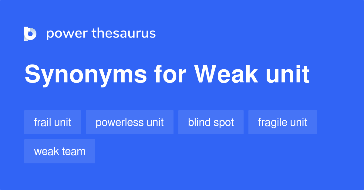 Weak Unit synonyms - 96 Words and Phrases for Weak Unit