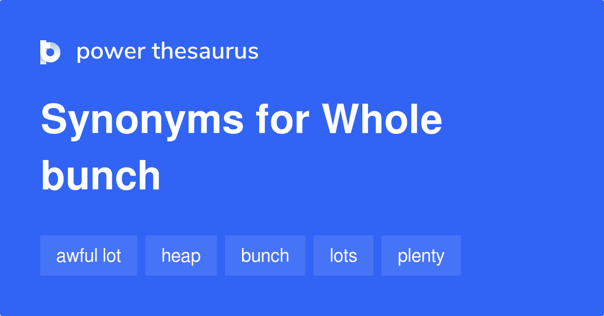 WHOLE BUNCH Synonyms: 298 Similar Words & Phrases