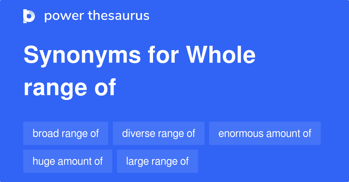 Whole Range Of synonyms - 351 Words and Phrases for Whole Range Of