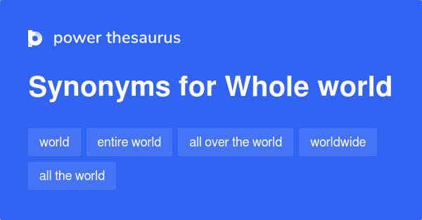 WHOLE WORLD Synonyms: 265 Similar Words & Phrases